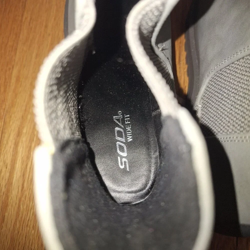 Soda | Shoes | Gray Slip On Boots Soda Brand Pilot Style Women 8w New ...